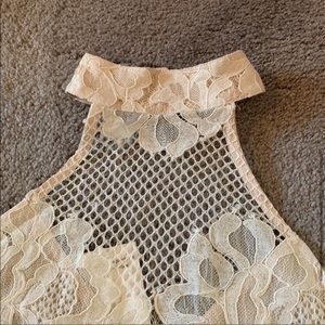 Tobi | Tops | Tobi Above All Lace White Halter Top | Poshmark